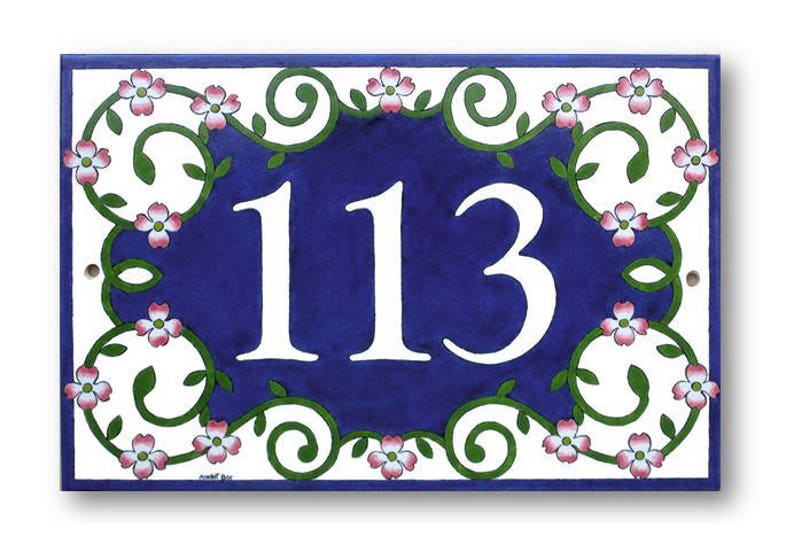 Ceramic Address Sign House Numbers Tile Custom Address - Etsy Israel