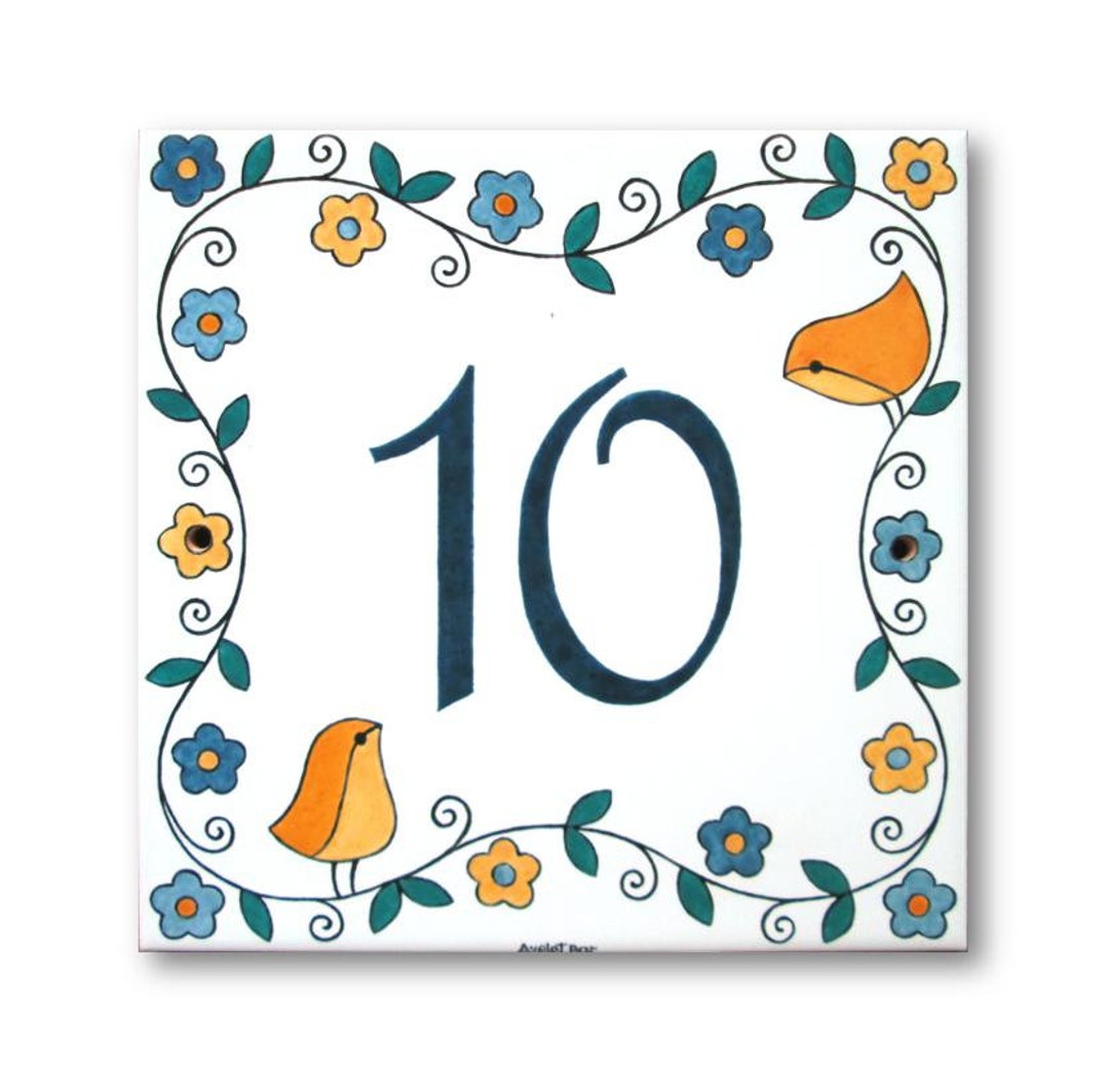 Cottage Sign, Cottage House Number, Custom Address Sign, Birds House ...