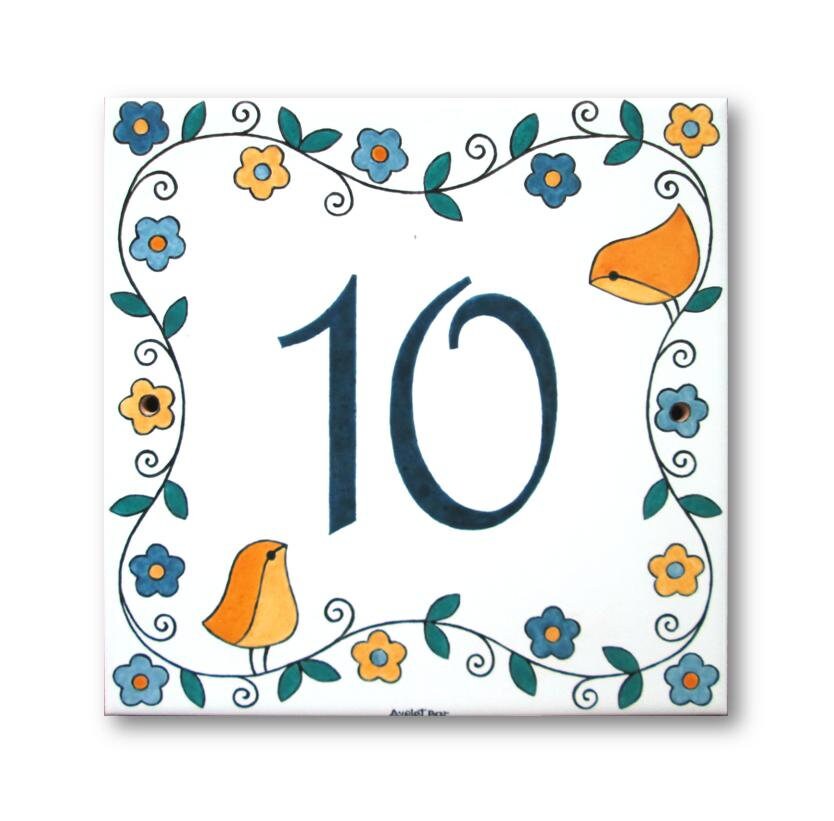 Cottage Sign Cottage House Number Custom Address Sign Birds - Etsy Israel