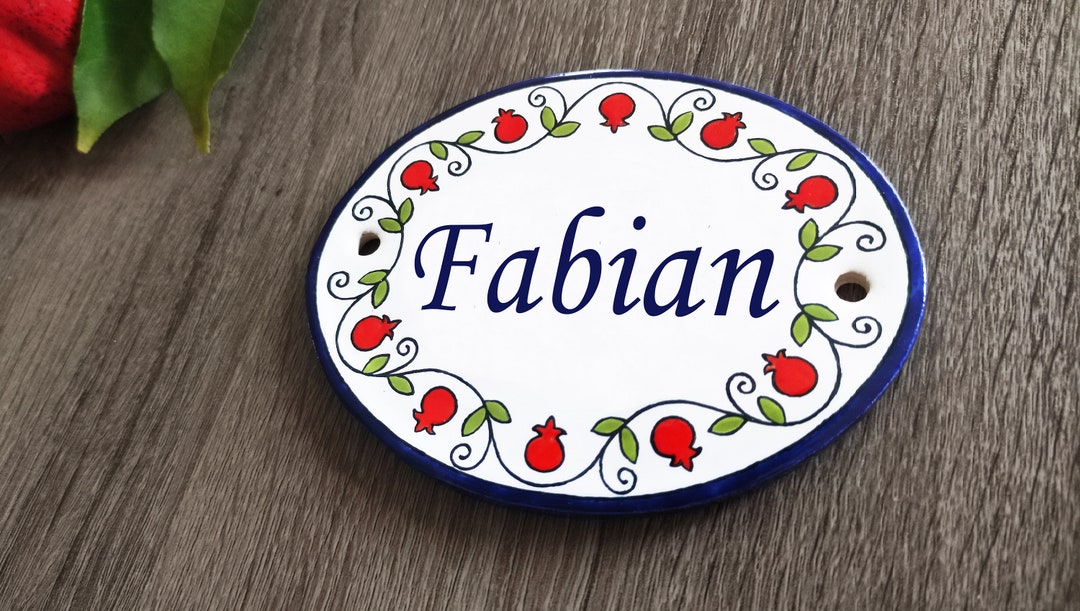 Custom Ceramic Name Sign, Personalized House Plaque, Ceramic Family ...