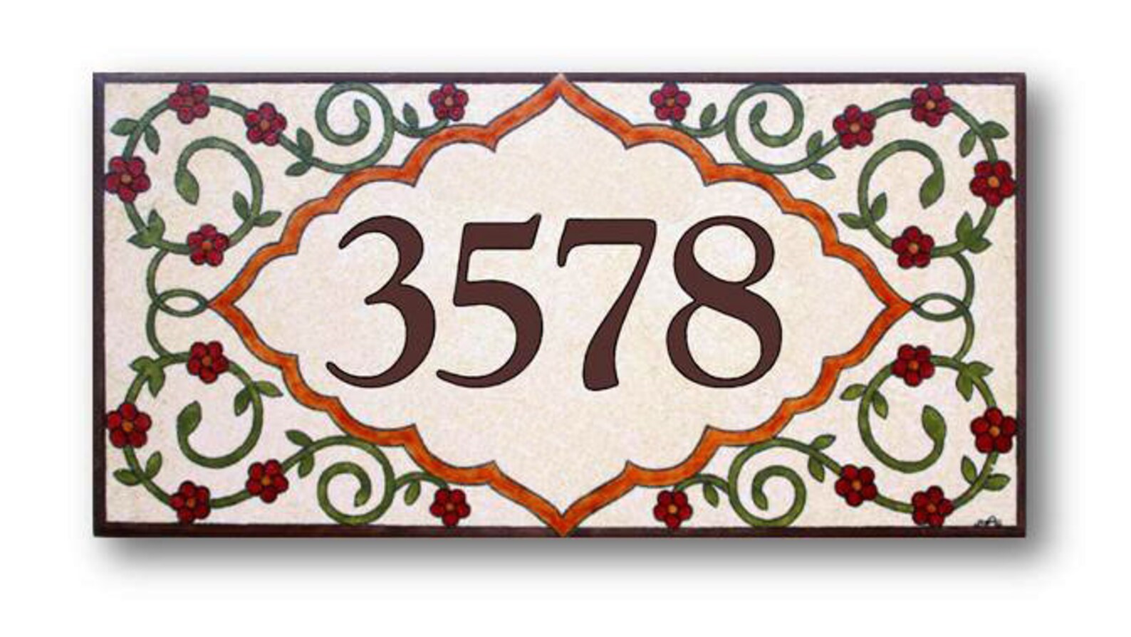 Custom Ceramic House Plaque, Personalized Numbers Sign, Address Plaque ...