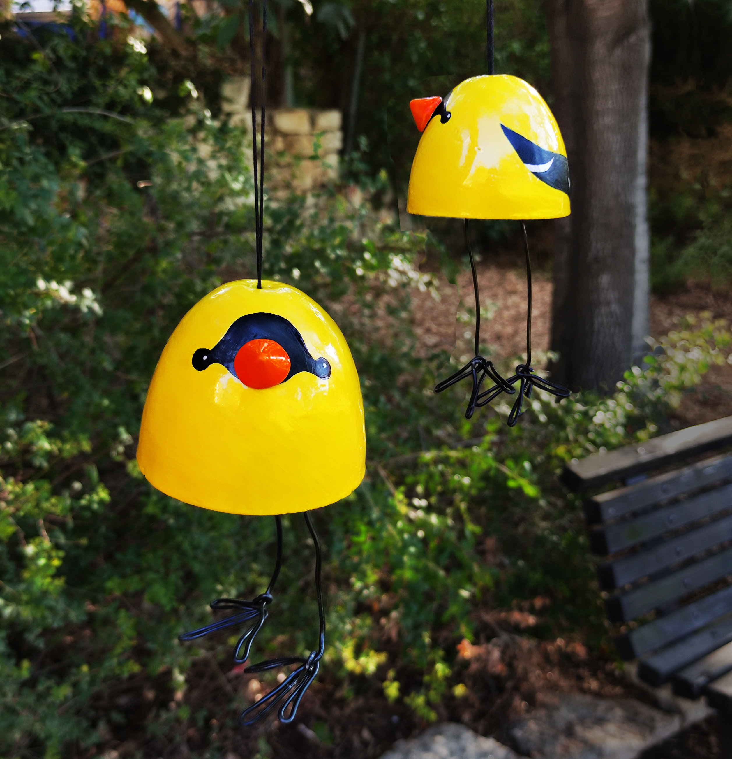 Bird Wind Chimes, Garden Decor, Handmade Wind Bell, Home Decor ...
