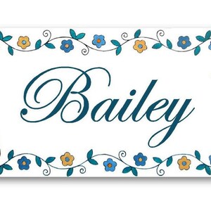 Personalized Name Sign With Olive Branches, Custom House Name Plaque ...