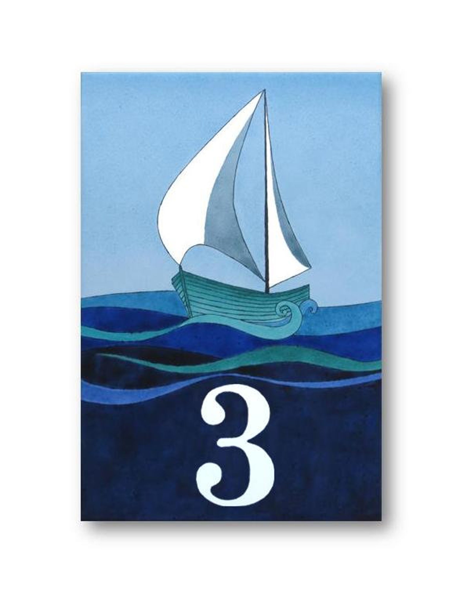 Beach House Numbers, Address Sign, Custom Beach Sign With Sailboat ...