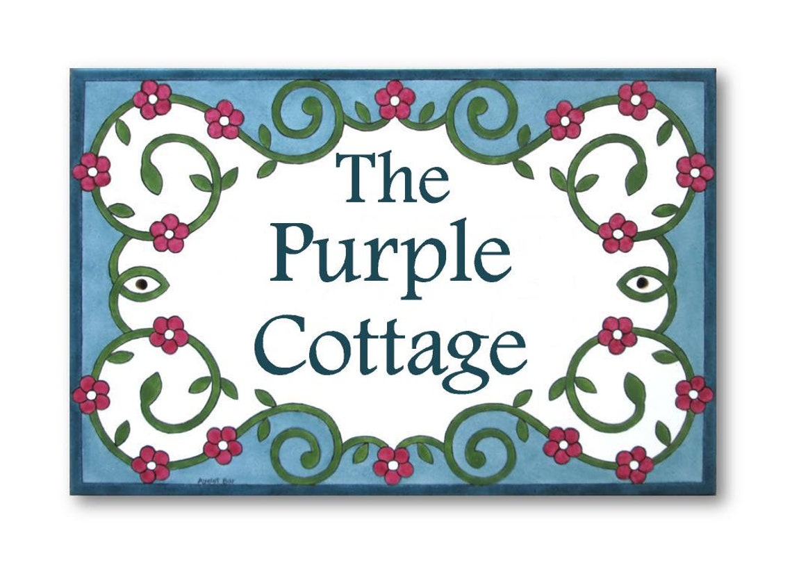 Custom Ceramic House Sign Ceramic Name Sign Personalized | Etsy