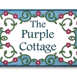 Custom Ceramic House Sign, Ceramic Name Sign, Personalized House Name ...