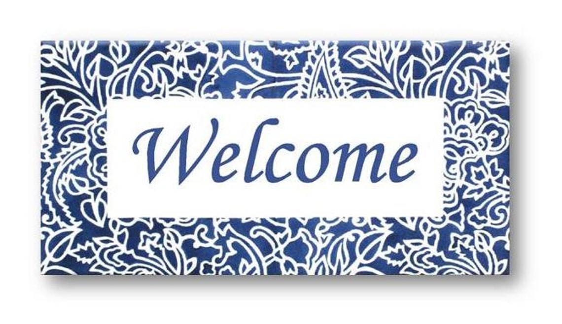 Ceramic Welcome Sign Front Porch Decor Personalized House - Etsy