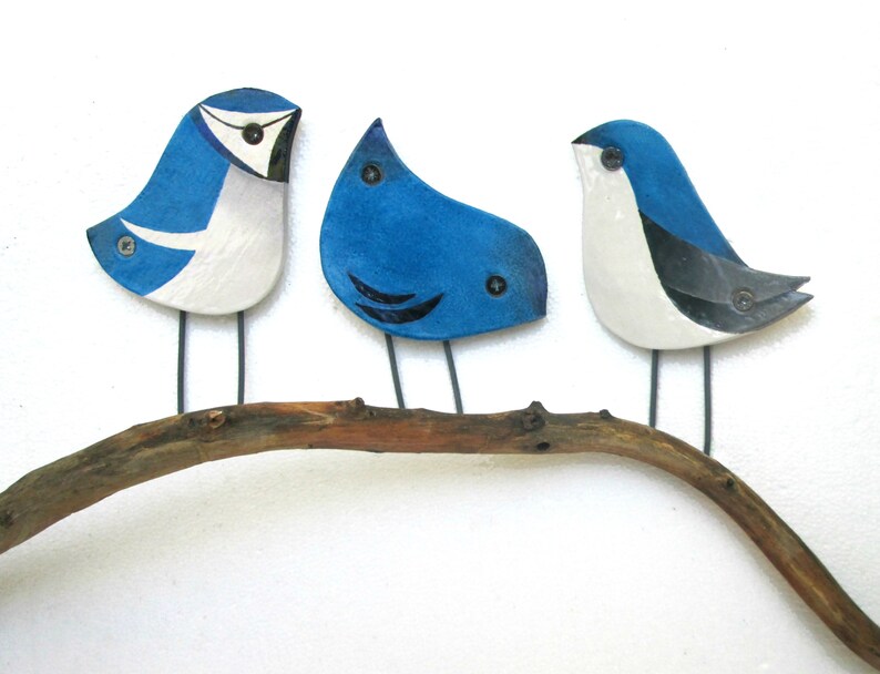 Songbirds Wall Decor Ceramic Garden Decor Birds Wall Art - Etsy