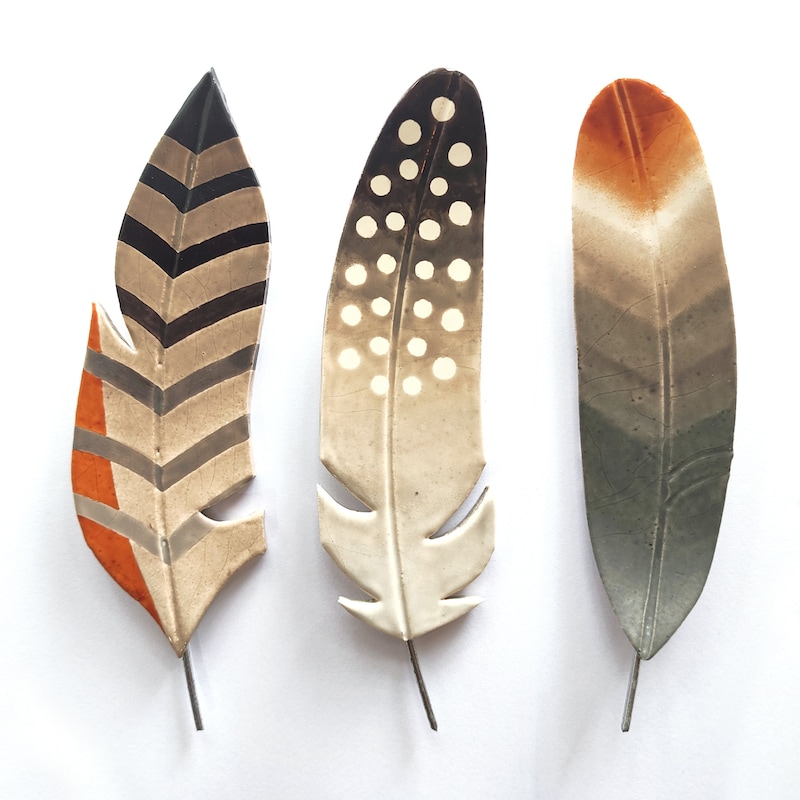 Ceramic Feather - Etsy