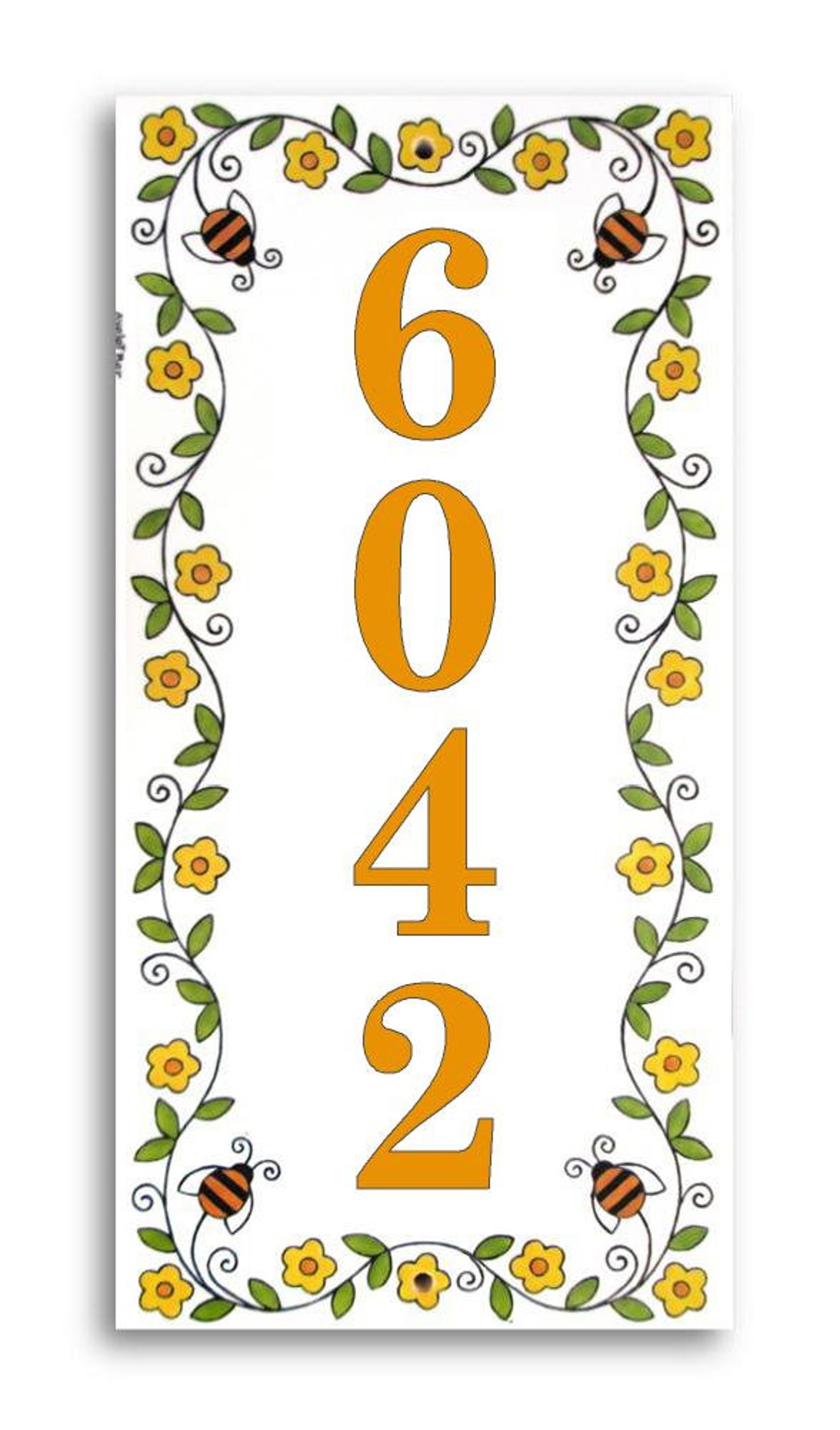 Blueberries Vertical Sign House Numbers Plaque Vertical - Etsy