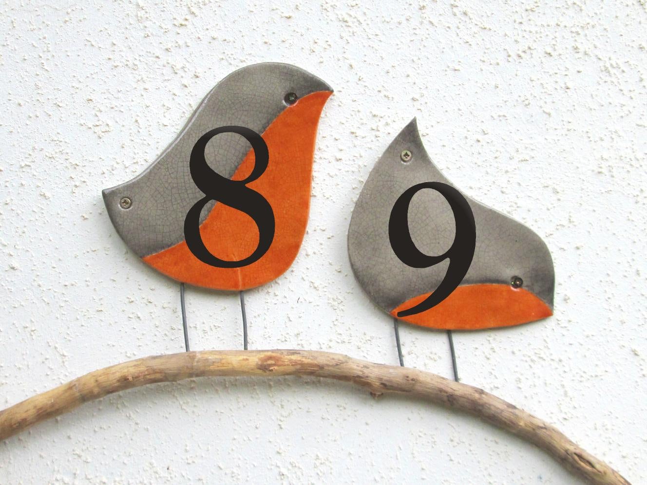 The Robin Address Numbers Address Plaque House Numbers | Etsy