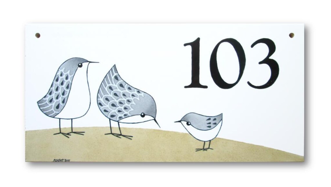 Ceramic House Sign Address Plaque Custom House Tile Beach - Etsy