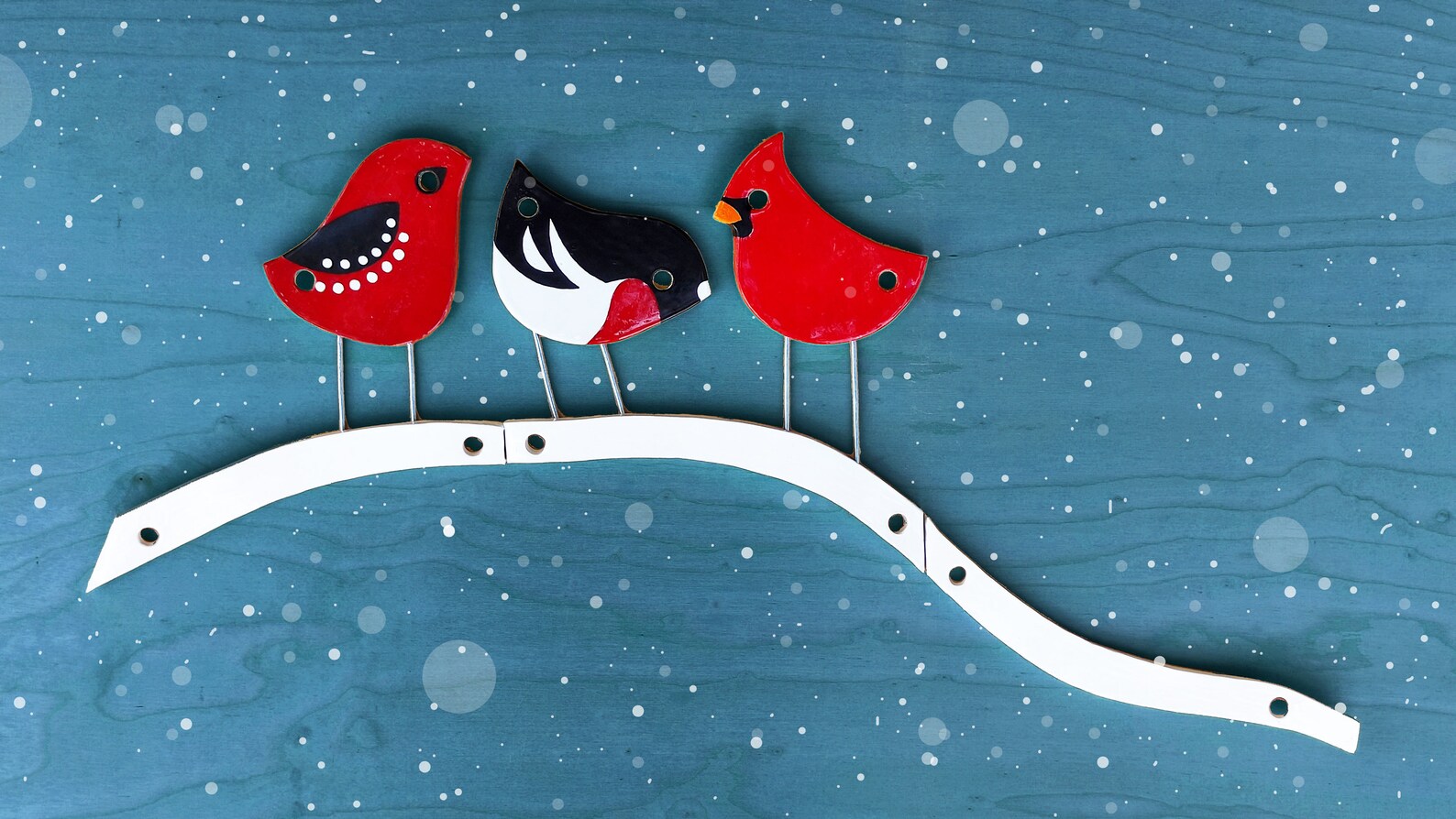 Songbirds Wall Decor, Wall Art, Ceramic Perching Birds, Outdoor Wall ...