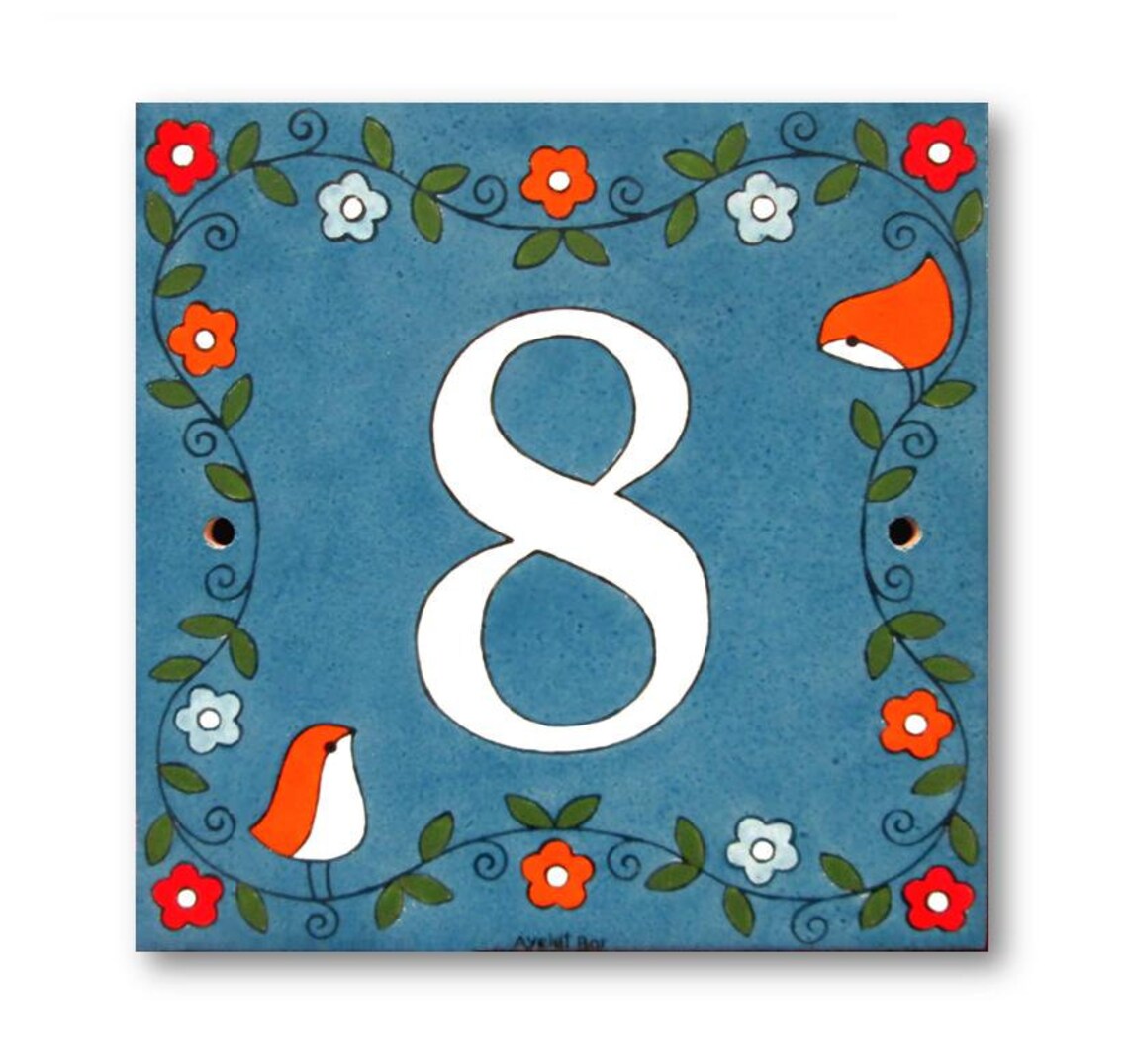Cottage Sign Cottage House Number Custom Address Sign Birds - Etsy Israel