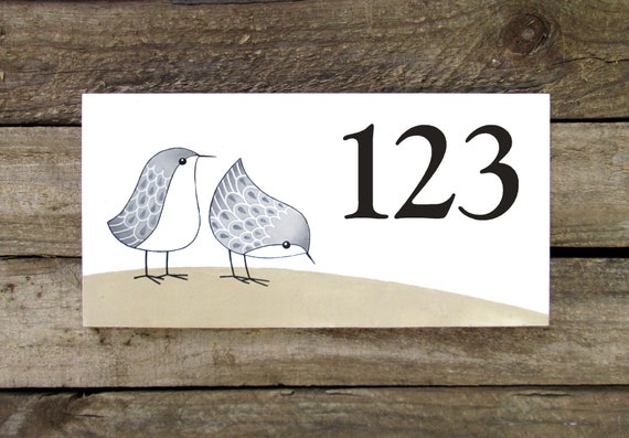 Ceramic House Sign Address Plaque Custom House Tile Beach - Etsy