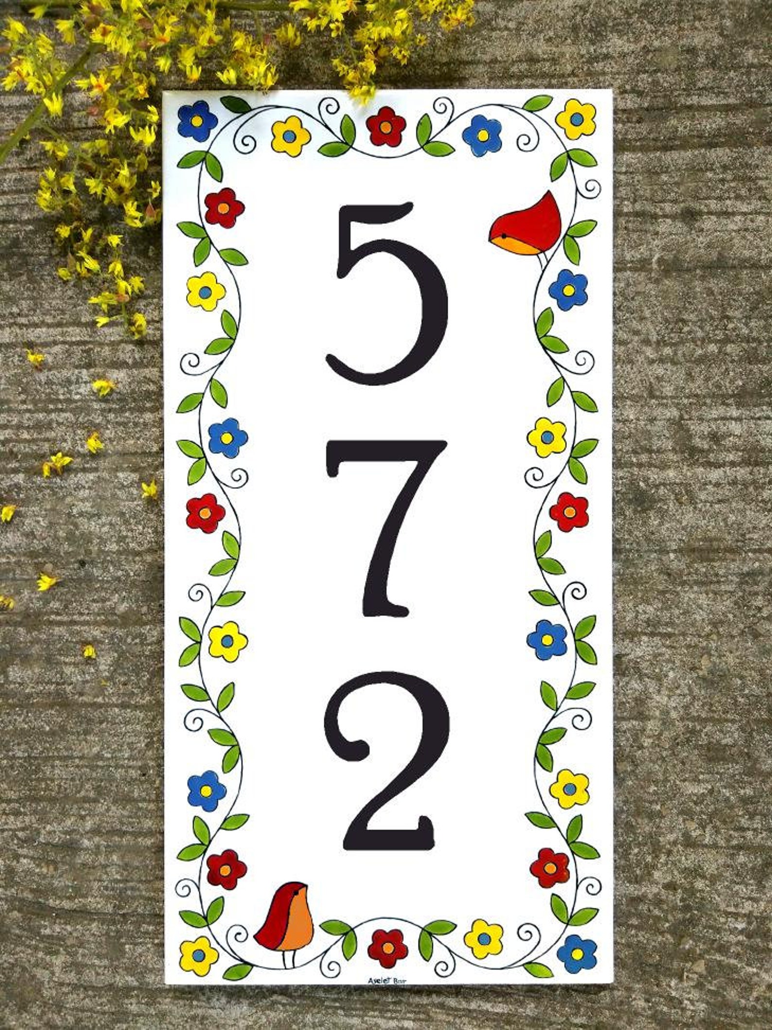 Custom Vertical Sign Ceramic Vertical Number Sign Vertical | Etsy