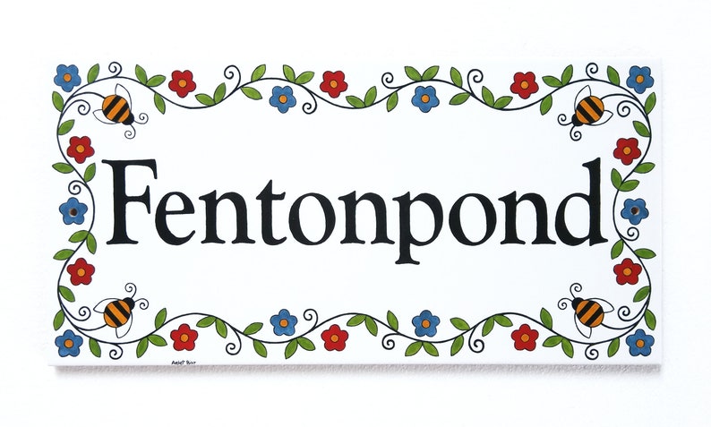 Personalized Ceramic House Sign Custom Name Plaque - Etsy