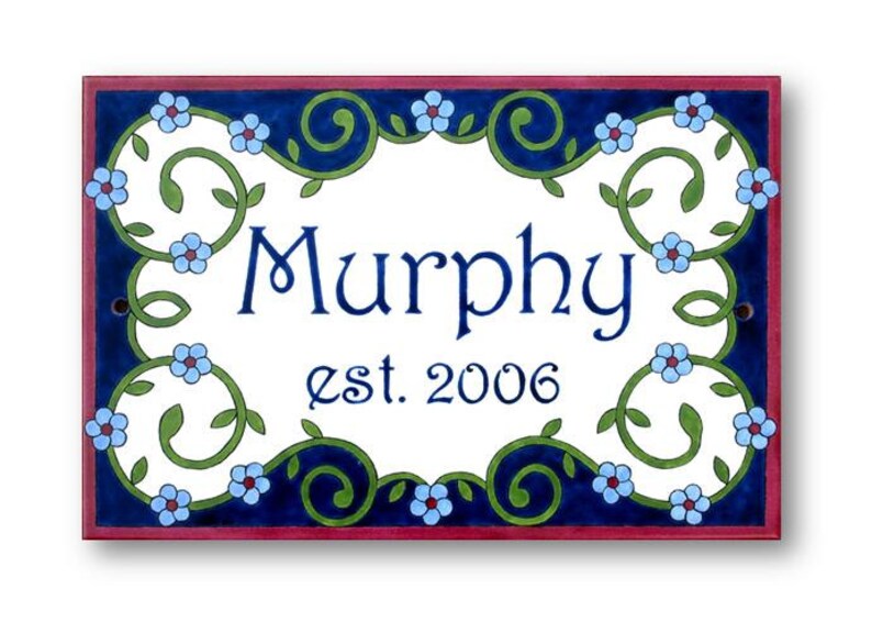 Custom House Name Sign Ceramic House Sign Personalized Name - Etsy