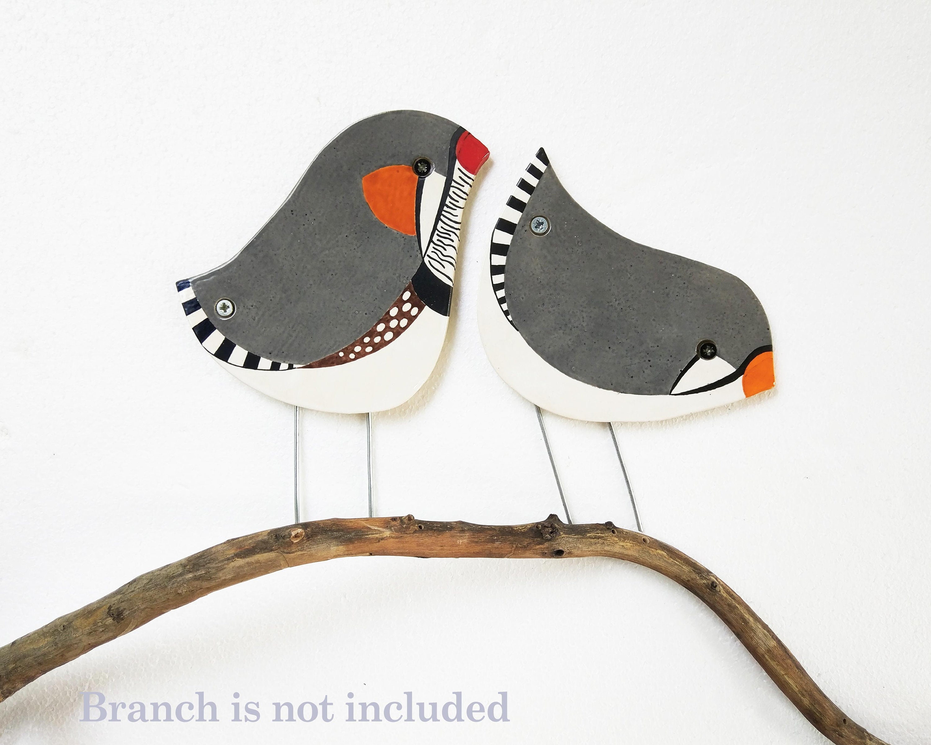 Songbirds Wall Decor, Ceramic Garden Decor, Birds Wall Art, Outdoor ...