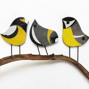 Bird Wall Decor, Ceramic Garden Art, Outdoor Wall Art, Songbirds Grden ...