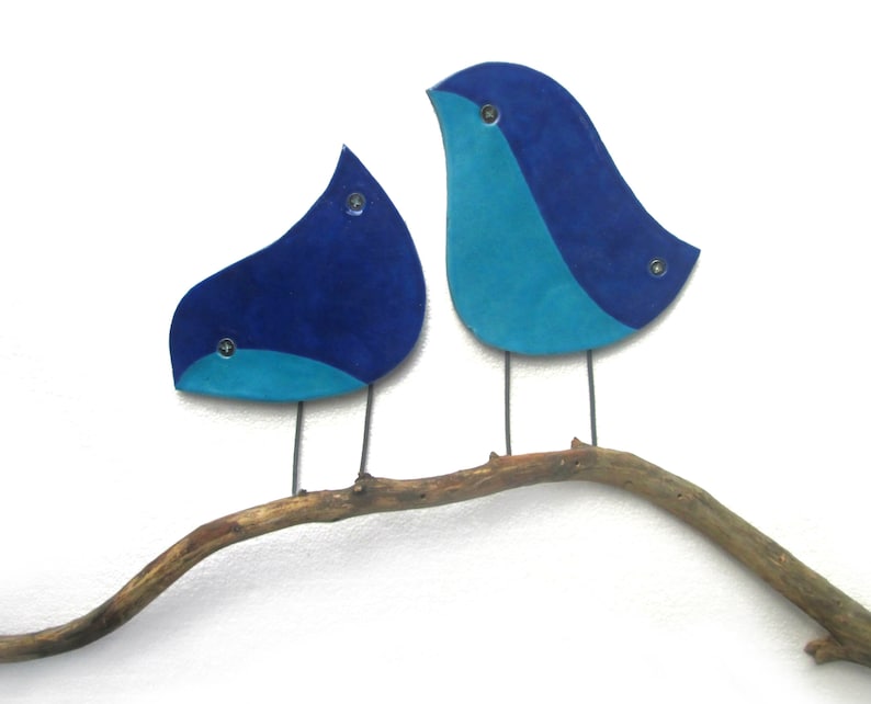 Blue Birds Wall Art, Ceramic Birds Wall Decor, Outdoor Wall Art ...