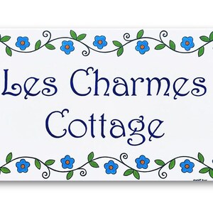 Custom House Name Sign, Cottage Name Plaques, Ceramic House Plaque ...