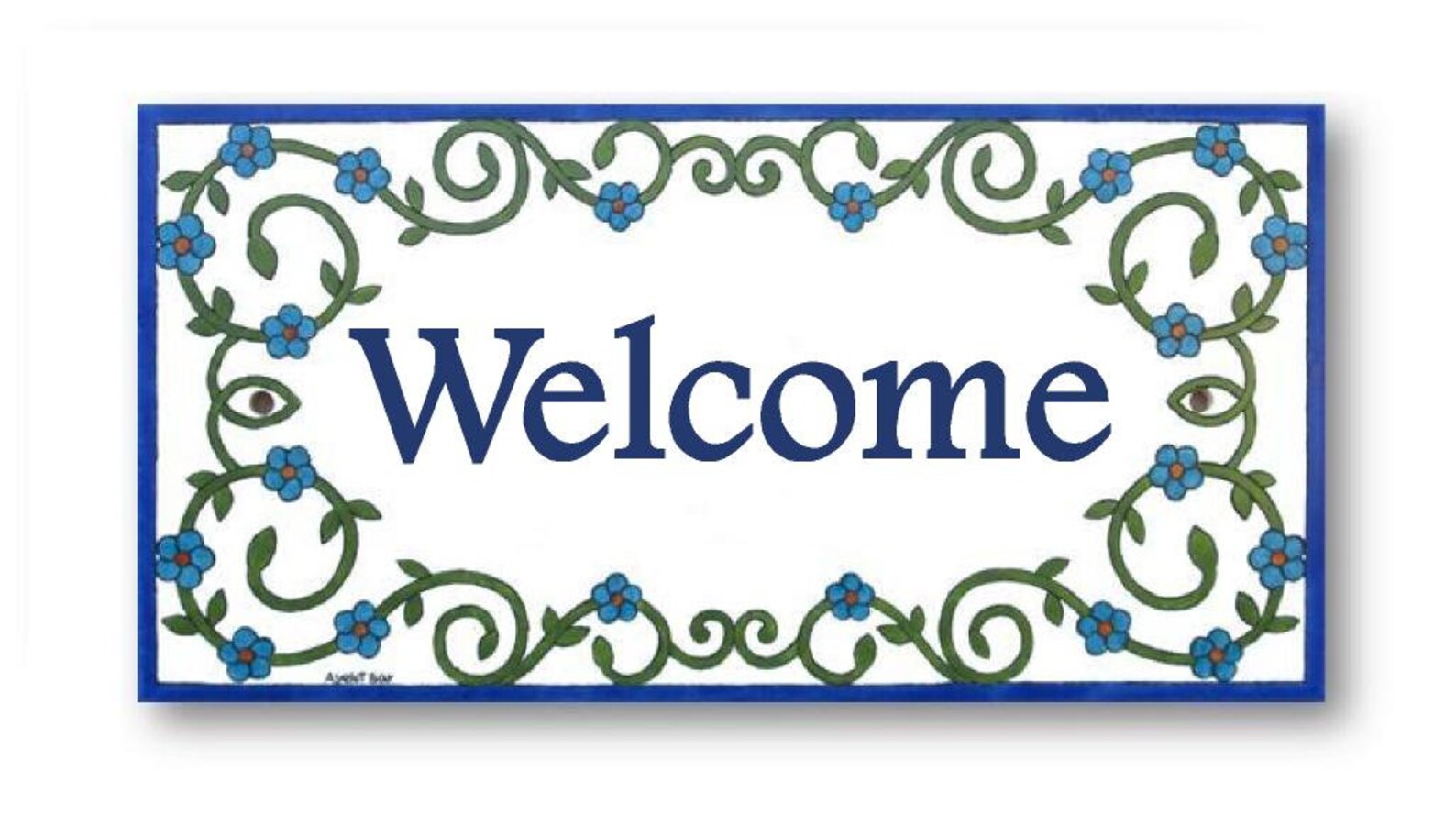 Ceramic Welcome Sign Personalized Home Sign Front Door | Etsy