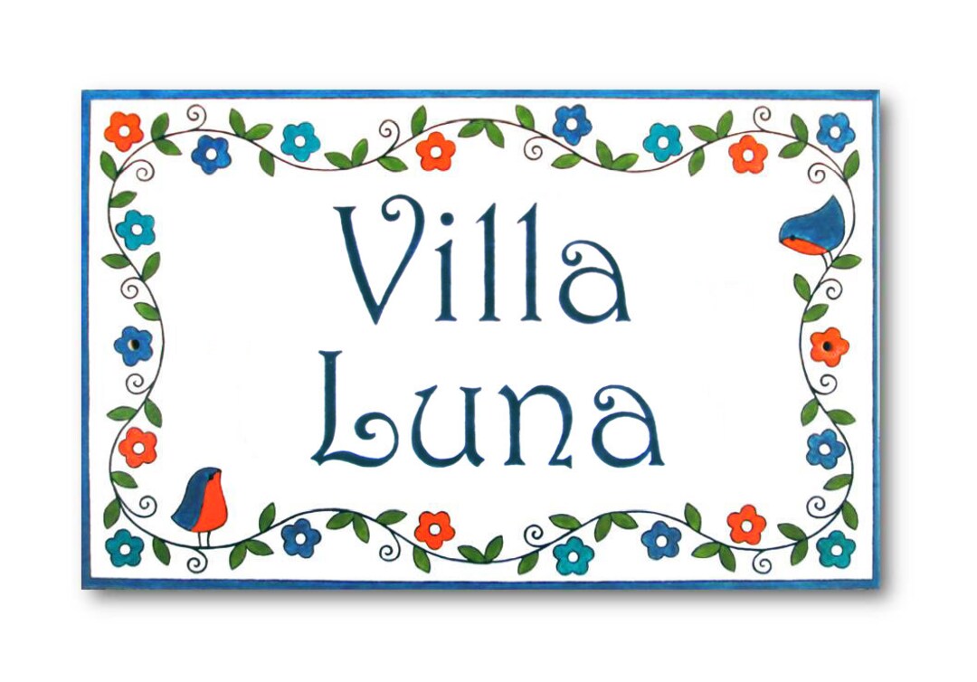 Custom Ceramic House Plaque, Personalized House Sign, Address Plaque ...