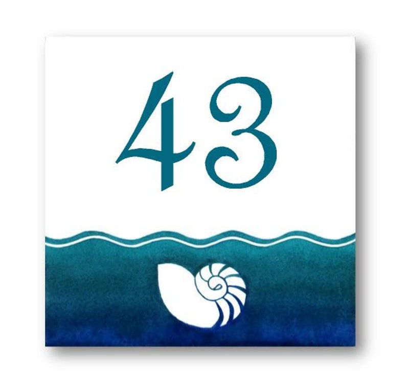 Beach Cottage Sign With Seashells, Custom Beach House Numbers, Address ...