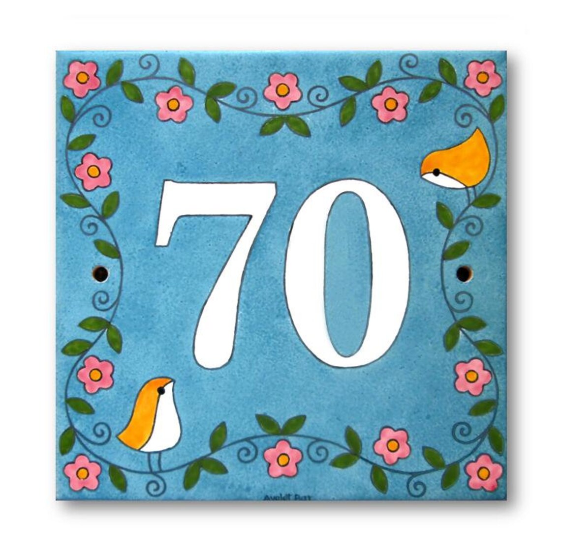 Cottage Sign Cottage House Number Custom Address Sign Birds - Etsy Israel