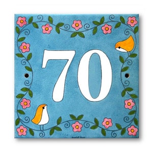 Cottage Sign, Cottage House Number, Custom Address Sign, Birds House ...