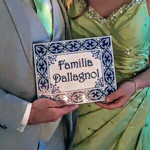 Custom Name Sign Portuguese Style, Ceramic Name Plaque, Personalized ...