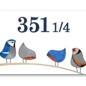 Custom Address Numbers Plaque Songbirds, Personalized House Numbers ...