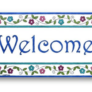 Ceramic Welcome Sign, Front Porch Decor, Personalized House Sign ...