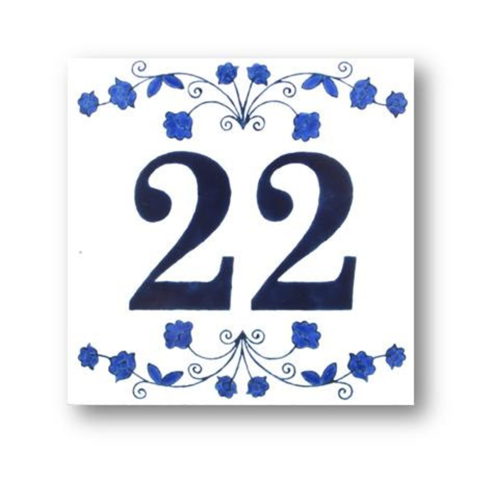 Ceramic Address Plaque House Numbers Address Sign Blue - Etsy