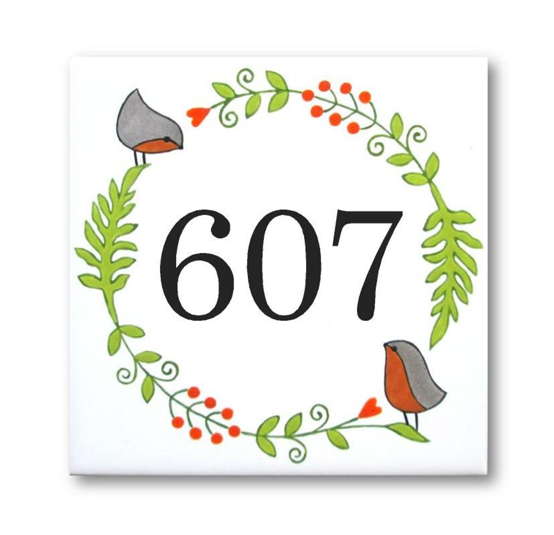 Cottage Sign Cottage House Number Custom Address Sign Birds - Etsy Israel