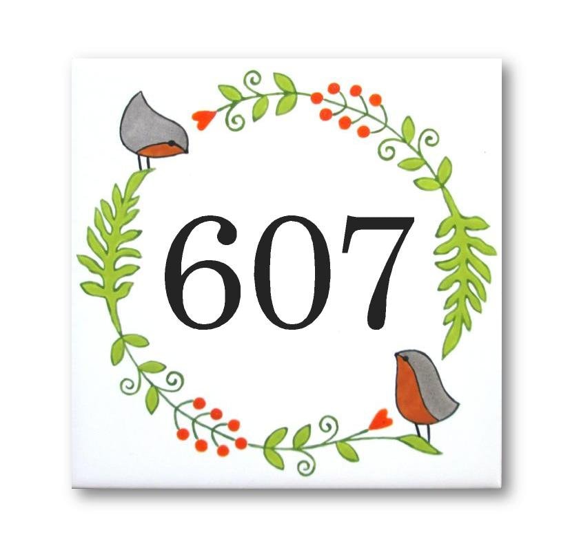 Cottage Sign Cottage House Number Custom Address Sign Birds - Etsy Israel