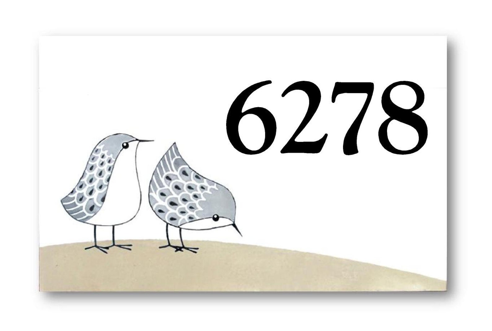 Ceramic House Sign Address Plaque Custom House Tile Beach - Etsy