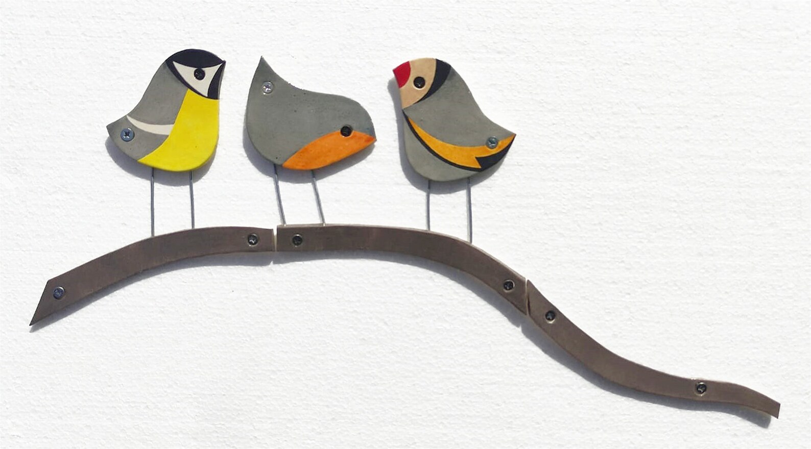Songbirds Wall Art, Ceramic Garden Decor, Outdoor Wall Art, Birds Wall ...
