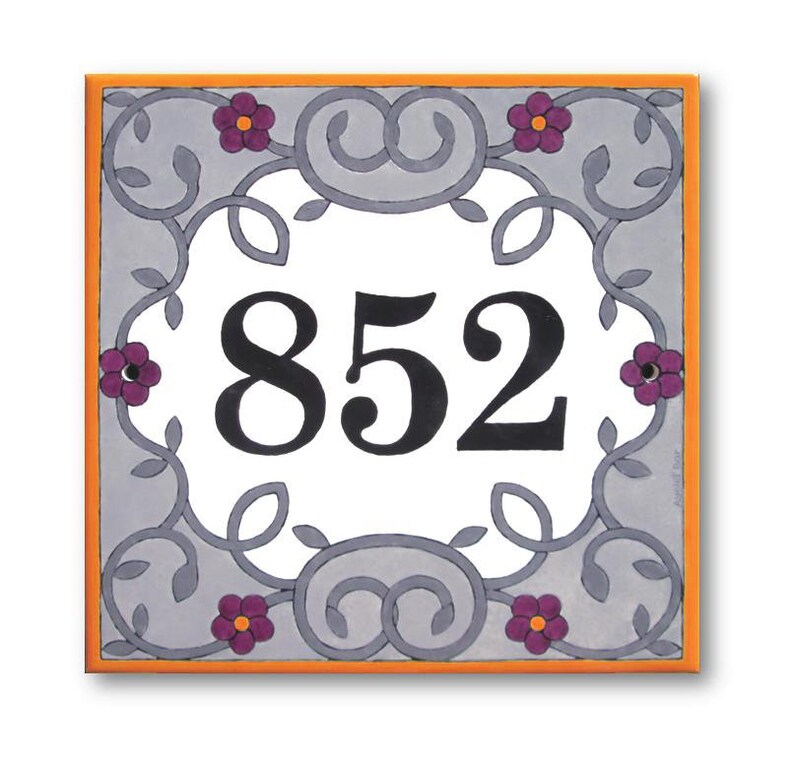 Ceramic Address Sign House Numbers Tile Custom Address - Etsy Israel