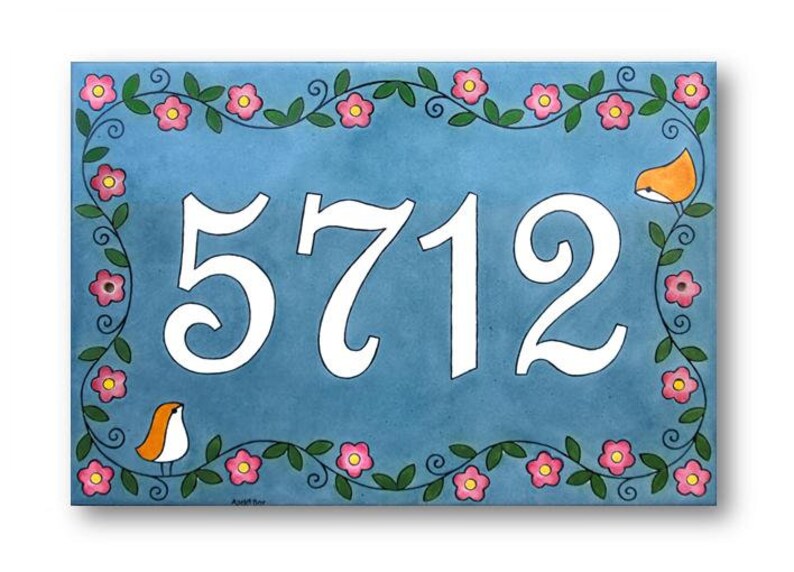 House Numbers Sign Custom Address Tile Ceramic House Number - Etsy