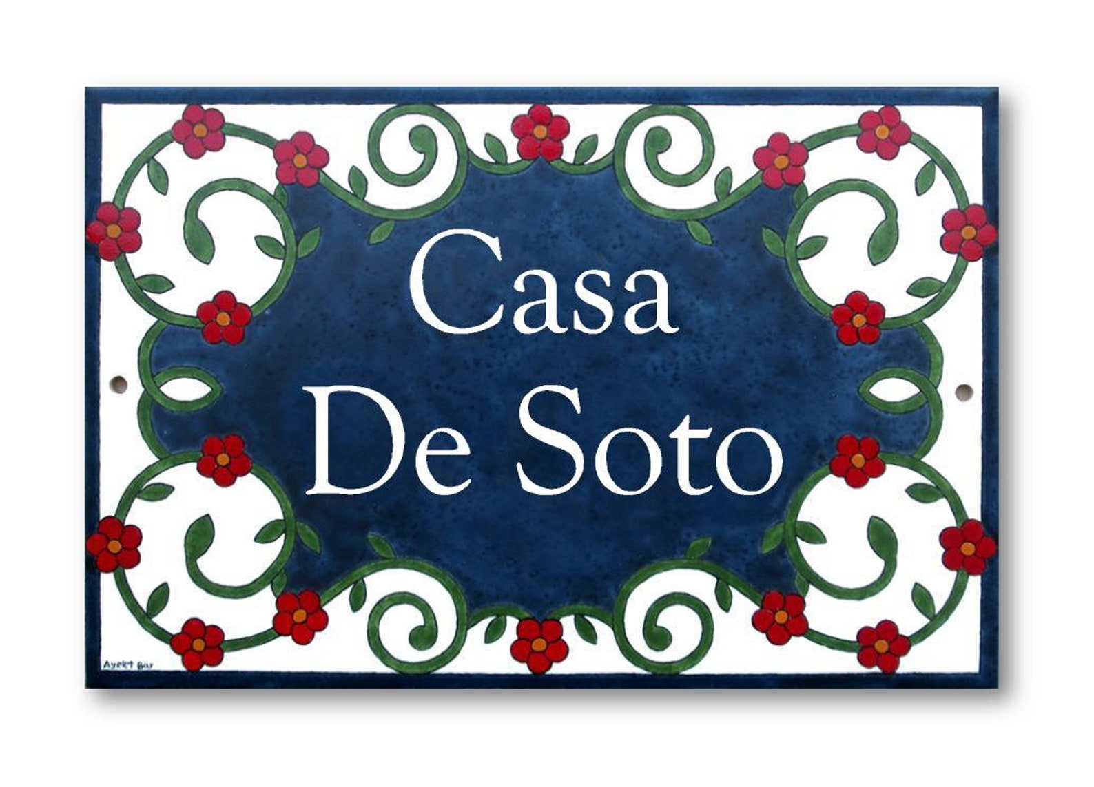 Custom Ceramic House Sign Ceramic Name Sign Personalized | Etsy