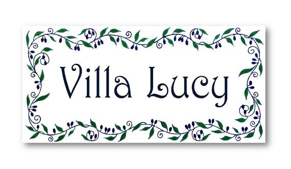 Personalized Name Sign With Olive Branches Custom House Name | Etsy