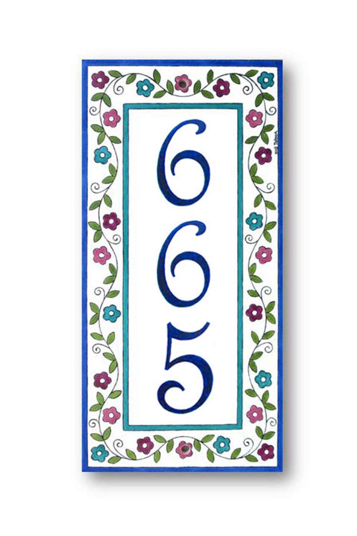 Custom Vertical Sign Ceramic Vertical Number Sign Vertical | Etsy