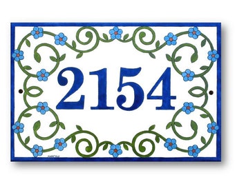 Cottage Sign Cottage House Number Custom Address Sign Birds - Etsy Israel