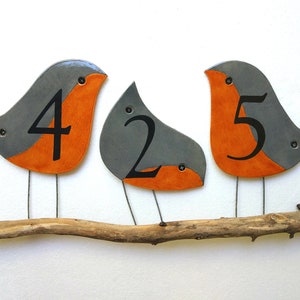 The Robin Address Numbers, Address Plaque, House Numbers Plaque ...