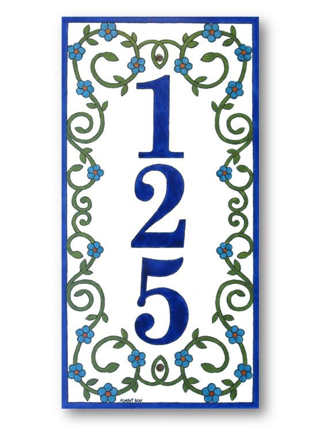 Wall Hanging Vertical Sign, House Number Sign, Vertical Number Sign ...