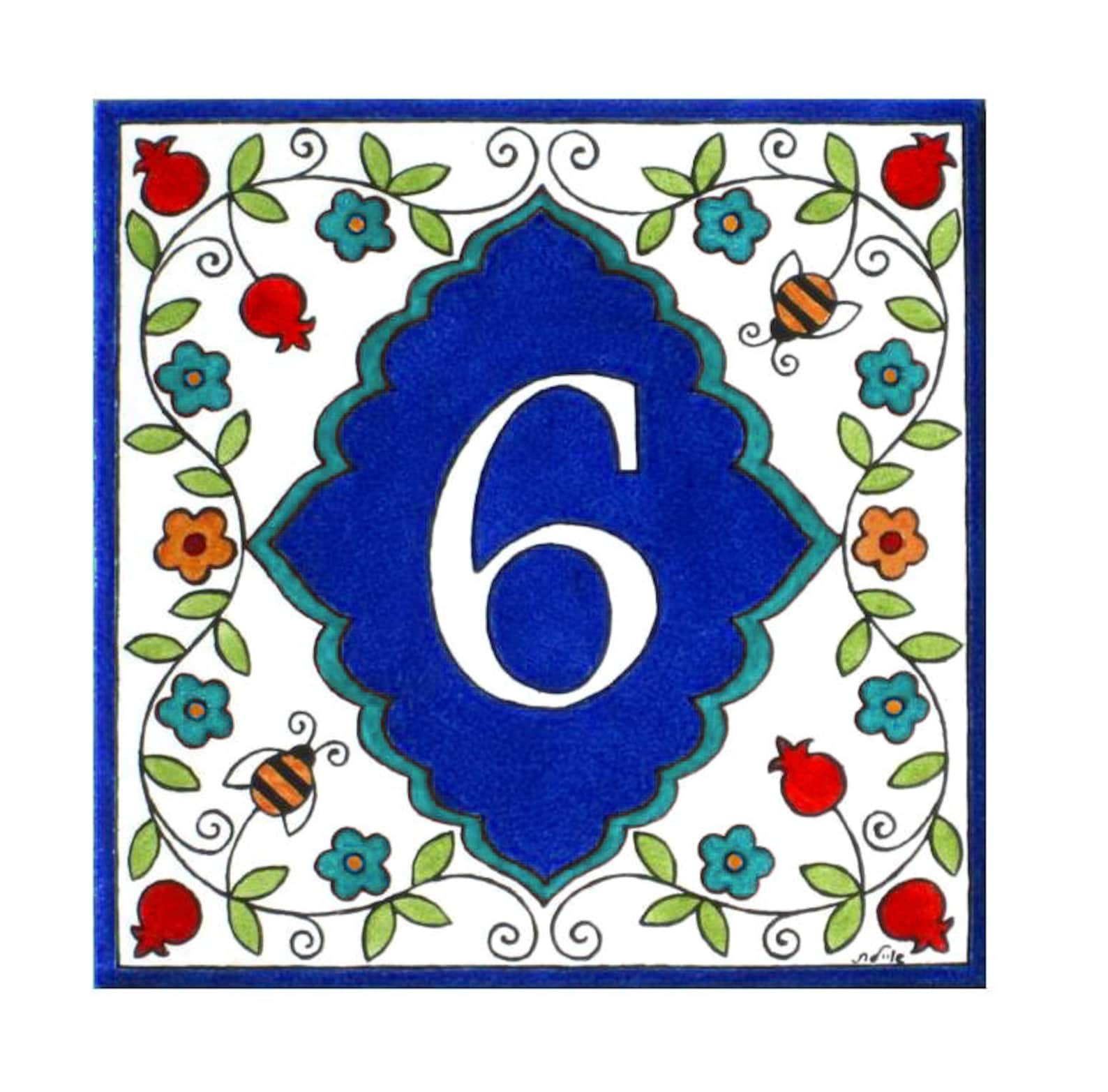 Address Plaque House Numbers Sign Blueberries Sign Painted - Etsy