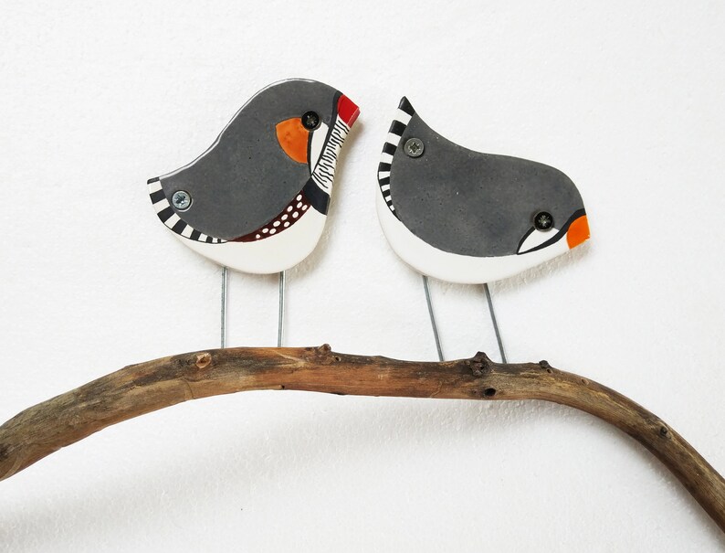 Finch Garden Decor, Finch Gifts, Garden Art, Birds Wall Decor, Bird ...
