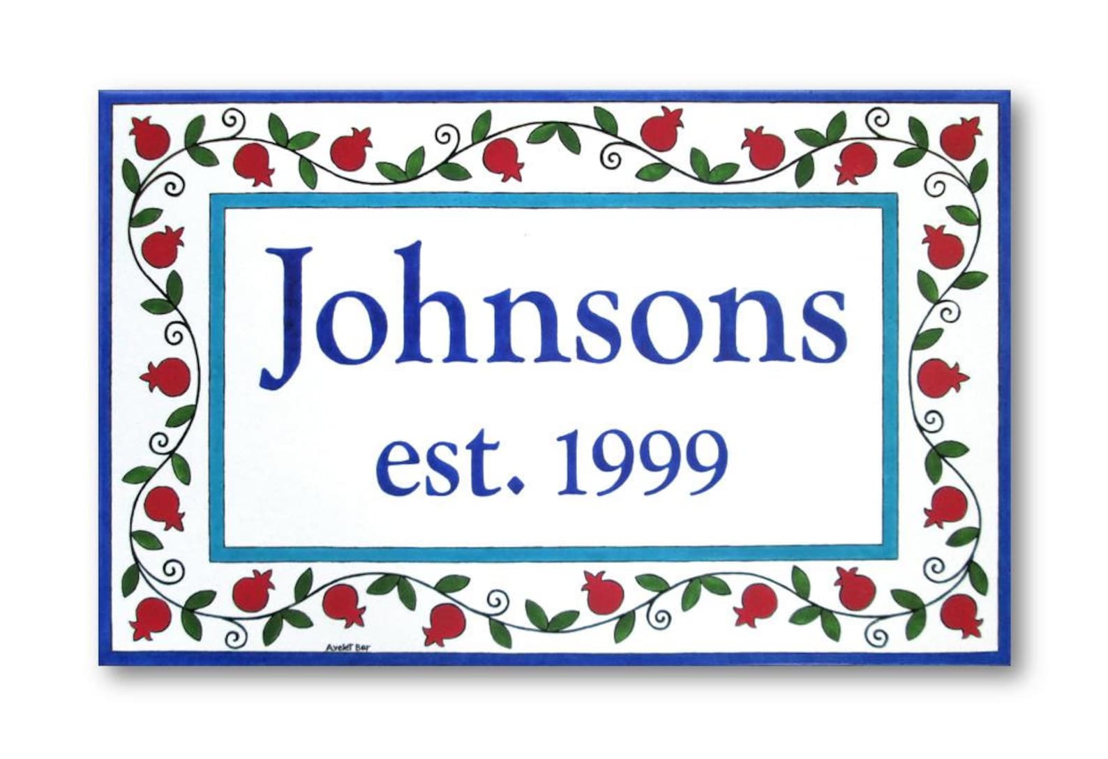 Personalized Ceramic House Sign Custom Name Plaque - Etsy